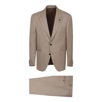 Lardini Beiger Anzug - - Suits - Herren - Beige - S