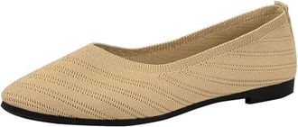Generic Chaussures plates d&eacute;contract&eacute;es en maille pour femme - &Eacute;l&eacute;gantes - Bout pointu - Couleur unie - Respirantes - L&eacute;g&egrave;res et confortables - Pour le travai