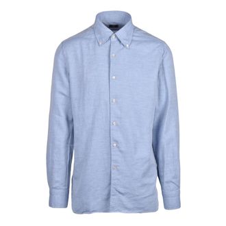 LUIGI BORRELLI NAPOLI Homme, Chemises, Bleu, Taille: L Chemise Luigi Borrelli Napoli
