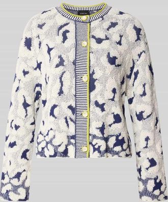 Marc Cain Strickjacke im Allover-Look mit Rundhalsausschnitt