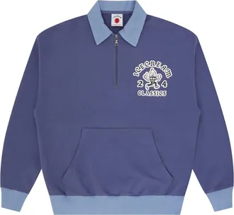 Icecream Icecream, Homme, Sweatshirts et sweats &agrave; capuche, Violet, Taille: XL Pull &agrave; demi-zip Cone Man violet