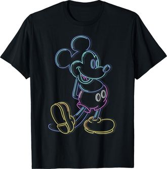 Disney Mickey & Friends Micky Neon Line Portr&auml;t T-Shirt