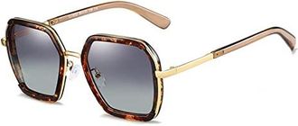 Generic Lunettes de soleil tendance à monture large en métal pour hommes et femmes, pare-soleil de conduite, plage extérieure (couleur : D, taille : moyen) 20