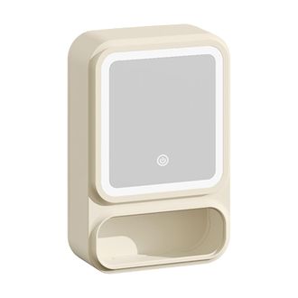 Generic LED-Spiegelschrank - Badezimmer-Wandaufbewahrung, magnetischer Türrahmen, dimmbares modernes Licht, eleganter, funktionaler Stil | Organizer-Regalbox 