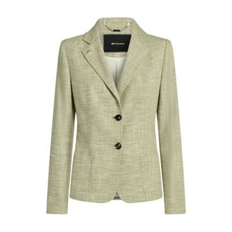Kiton Femme, Vestes, Vert, Taille: 38 FR Veste Tailleur en Fils Fins