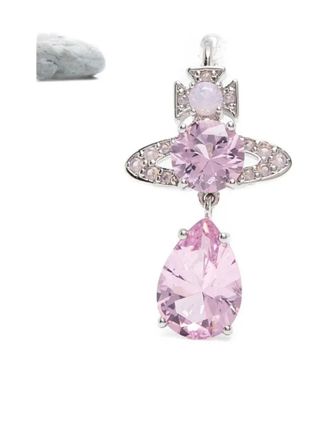 Vivienne Westwood Ohrringe - Polished Silver-Tone Drop Earrings - Gr. unisize - in Mehrfarbig - f&uuml;r Damen