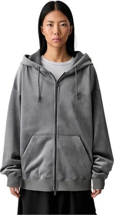 Yohji Yamamoto Femme, Sweatshirts et sweats &agrave; capuche, Gris, Taille: 36 FR Velvet Zip HD