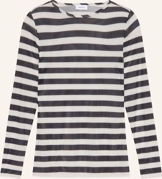 Darling Harbour Darling Harbour Longsleeve Aus Mesh schwarz