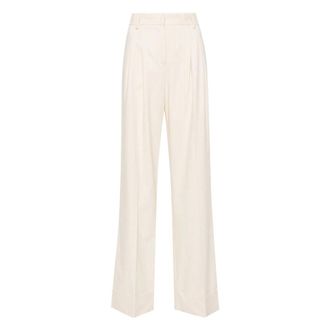 Andamane Elegante Multicolor Wollhose - - Trousers - Damen - Wei&szlig; - XS