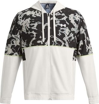 Under Armour UA Zone Woven Prntd Jacket Manteau, Blanc (Blanc), M Hommes