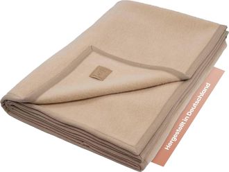 Ritter Decken Kalif Kaschmirdecke 150 x 220 cm - Creme - Hochwertige Wolldecke aus Kaschmir & Feiner Merinolammwolle - Warme Wolldecke - Made in Germany