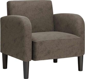 vidaXL Sessel mit Armlehnen Dunkelgrau 54 cm Kunstleder Vidaxl