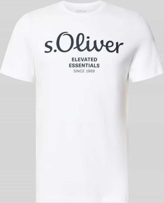 s.Oliver Red Label Regular Fit T-Shirt aus reiner Baumwolle Modell BASIC TEE BIG LOGO