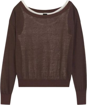 HUGO BOSS Femme, Pulls, Brun, Taille: 40 FR Pull Fulipanox