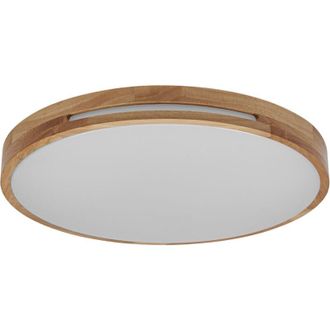 Osram Applique/plafonnier LED ORBIS Woodburry avec d&eacute;cor bois, 36 W, 1500 lm, 3000 K, 500 mm de diam&egrave;tre, 830 blanc chaud agr&eacute;able, protection IP20