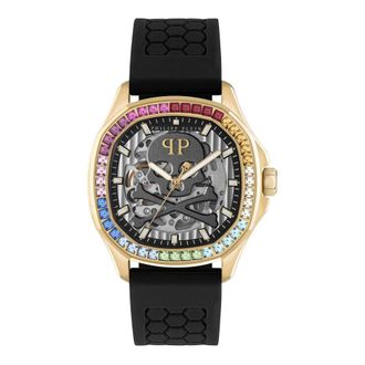 Philipp Plein Homme, Accessoires, Noir, Taille: ONE Size Montre Skeleton Spectre Rainbow
