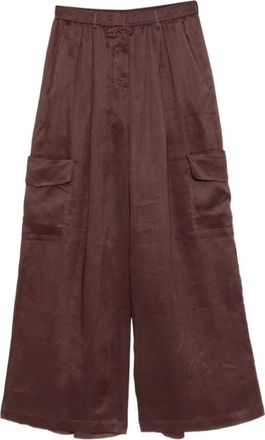 Isabelle Blanche Femme, Pantalons, Brun, Taille: 42 FR Wide Pantalons