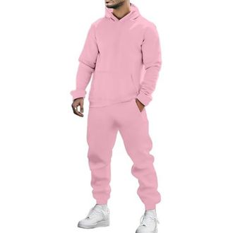 Generic Surv&ecirc;tement de loisirs pour homme - En coton m&eacute;lang&eacute; - Avec sweat &agrave; capuche et pantalon de jogging - Pour les loisirs, le sport, le fitness, la vie qu