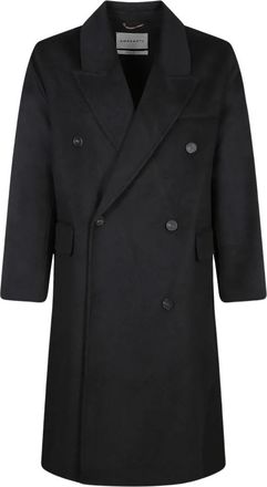 Amaranto Mantel mit fallendem Revers - - Coats - Herren - Schwarzk - M