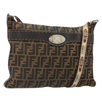 Fendi Sac bandouli&egrave;re Zucca Canvas Pre-owned - Femme - Pre-owned - Brun - Taille: ONE Size
