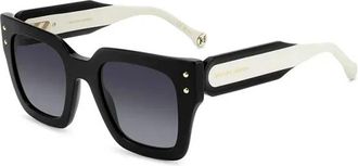 Carolina Herrera Lunettes de soleil carr&eacute;es en ac&eacute;tate - Femme - Accessoires - Noir - Taille: 51 MM
