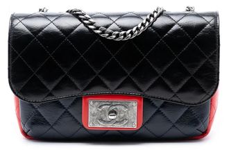Chanel Hobo Bags - Medium Tricolor Quilted Glazed Calfskin CC Plate F - Gr. unisize - in Schwarz - f&uuml;r Damen