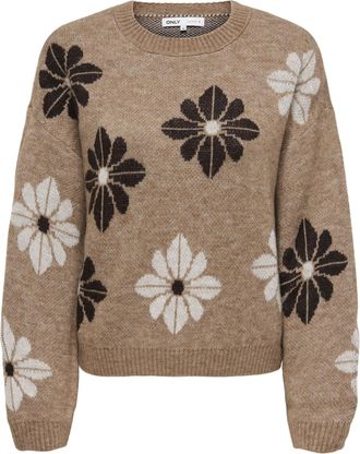 Only Onlfreesia Ls Flower O-Neck KNT Noos