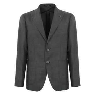 Tagliatore Wolljacke Langarm V-Ausschnitt - - Jackets - Herren - Grau - 2XL