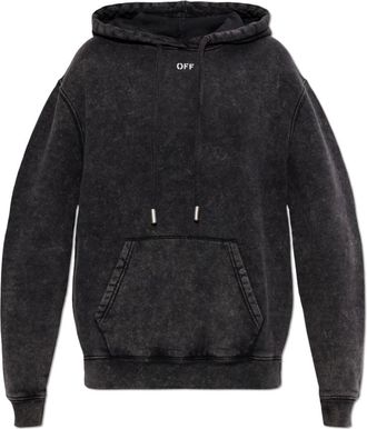 Off-white Femme, Sweatshirts et sweats &agrave; capuche, Noir, Taille: 38 FR Arrows Acid-wash Sweat &agrave; capuche