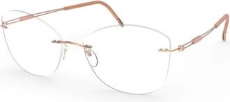 Silhouette Femme, Accessoires, Jaune, Taille: 54 MM TNG Crystals Optical Frame