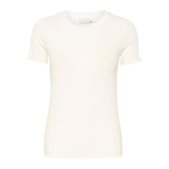 Kaffe Kreide T-Shirt Kadrew Top Kurzarm - - Tops - Damen - Wei&szlig; - 2XL