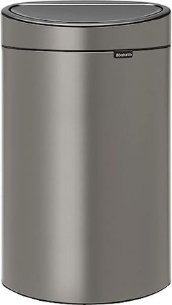 Brabantia 114908 Touch Bin Poubelle Unie Acier Inoxydable/Plastique Platinum 30,2 x 43,5 x 76,5 cm 40 L