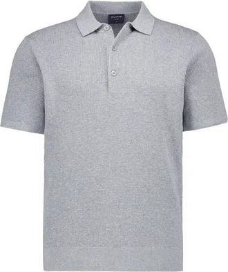 Olymp Herren Polo-Shirt grau meliert