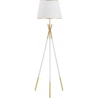 Charme 1921 Atmosphera TRIPLY lampadaire blanc et dor&eacute; 154 cm