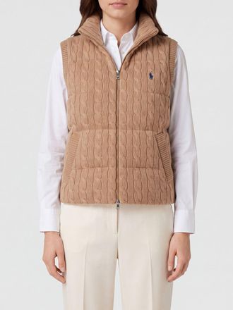 Polo Ralph Lauren Gilet matelass&eacute; en laine et cachemire avec logo Pony