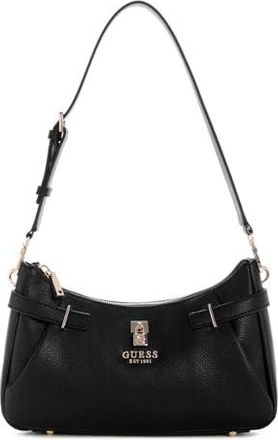 Guess Femme Yesba Shoulder Bag Sac &agrave; bandouli&egrave;re, Noir, Taille Unique
