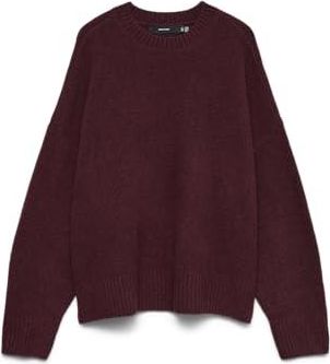 Vero Moda Vero Moda Vmboom Ls Pull &agrave; col Rond GA Noos, Vin, S