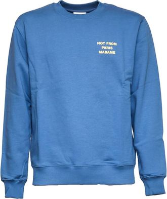 Dr&ocirc;le de Monsieur Homme, Sweatshirts et sweats &agrave; capuche, Bleu, Taille: M Slogan SweaT-shirt