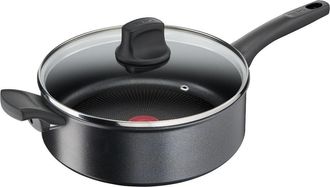 T-fal Ultimate Induction Antihaft-Sautepfanne, 26 cm + Deckel, G2683372, fester Griff, Aluminium, Antihaftbeschichtung, Thermo Signal -Technologie, sp&uuml;lmasc