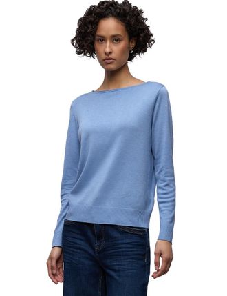Street One Basic Pullover Bonnet Blue Mel. 38