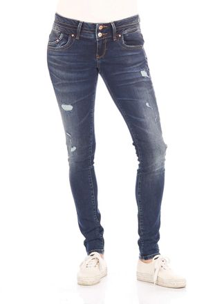 LTB Jeans Jeans Damen Skinny Jeans Julita X - Low Waist SkinnyJeans mit Knopf & Reißverschluss und Stretch - Julita X Tessa WASH Jeanshose Blau 34W / L30