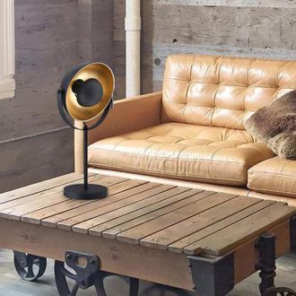 BOBOCHIC Bobochic - Lampe de table projecteur 26x26x67,5 cm en métal noir et doré - junco