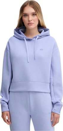 Lacoste Sweat &agrave; capuche en coton - Femme - Sweatshirts et sweats &agrave; capuche - Bleu - Taille: 44 FR