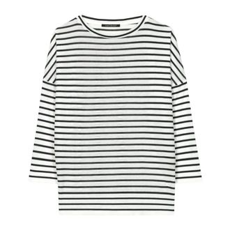 Luisa Cerano Femme, Tops, Multicolore, Taille: 40 FR Ringel-Shirt mit Ripp-Details