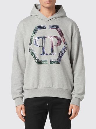 Philipp Plein Sweat &agrave; capuche en coton avec logo Hexagon et monogramme