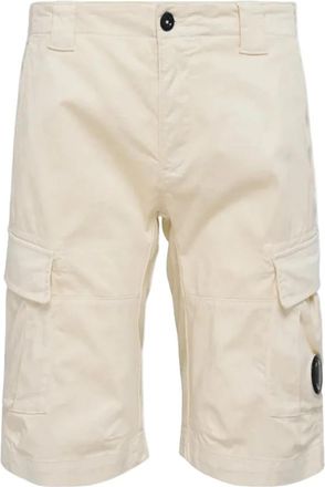 C.P. Company Stretch Sateen Cargo Lens Shorts - - Shorts - Herren - Beige - S