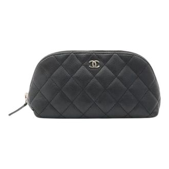 Chanel Pre-owned Caviar Skin Pouch - - Pre-owned - Damen - Schwarzk - ONE SIZE