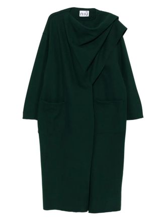 Ni&ugrave; manteau drap&eacute; - Vert
