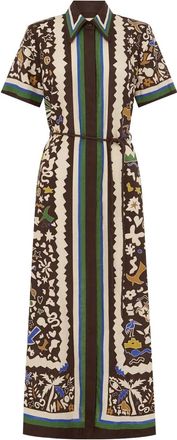 Alemais Hemdkleid mit Print - Braun