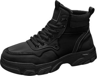 Generic Baskets Montantes pour Homme Plateforme Chunky Chaussures de Sport Randonn&eacute;e &agrave; Lacets Semelle Antid&eacute;rapante Tendances Sneakers L&eacute;g&egrave;res D&eacute;contract&eacute;e Ch